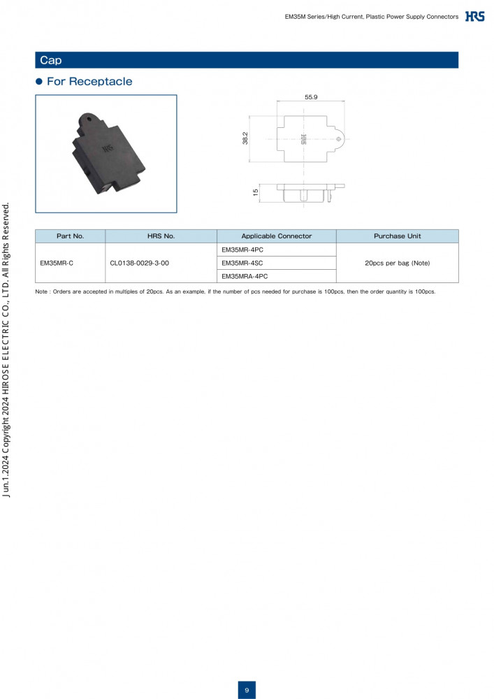 HRS EM35M documentation page 9