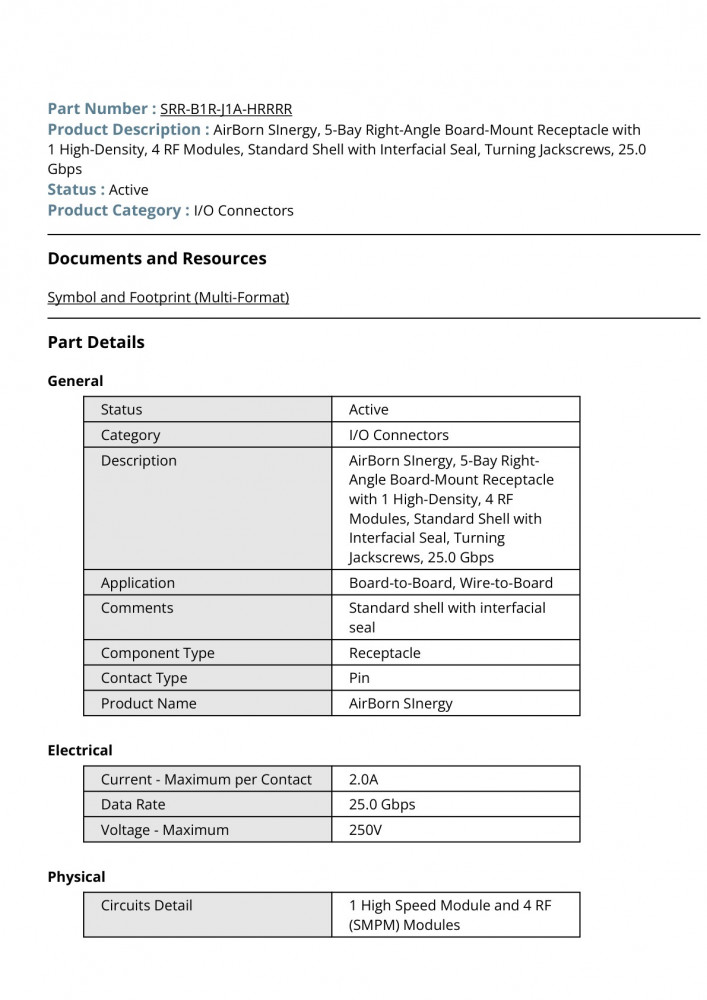 SRR-B1R-J1A-HRRRR technical document image, page 1