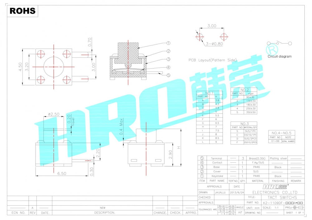 K2-1109DF-A4SW-04 manufacturer drawing