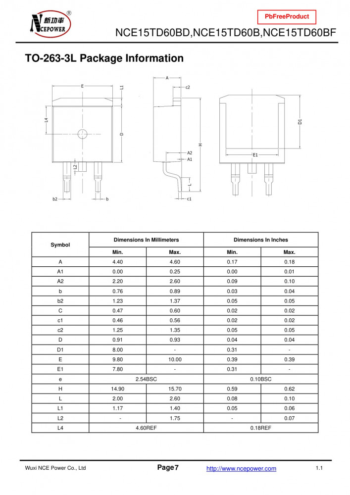 NCE15TD60BF datasheet page 7