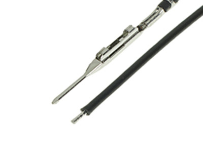 Pre-Crimped Lead Squba 1.8 Male-to-Pigtail, Tin (Sn) Plating, 300.00mm Length, 22 AWG, Black