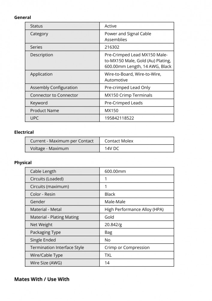 Technical document page 2 for product 2163021226