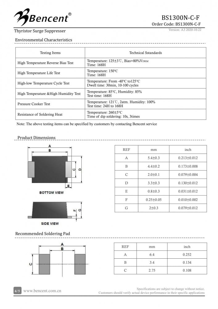 BS1300N-C-F datasheet page 4
