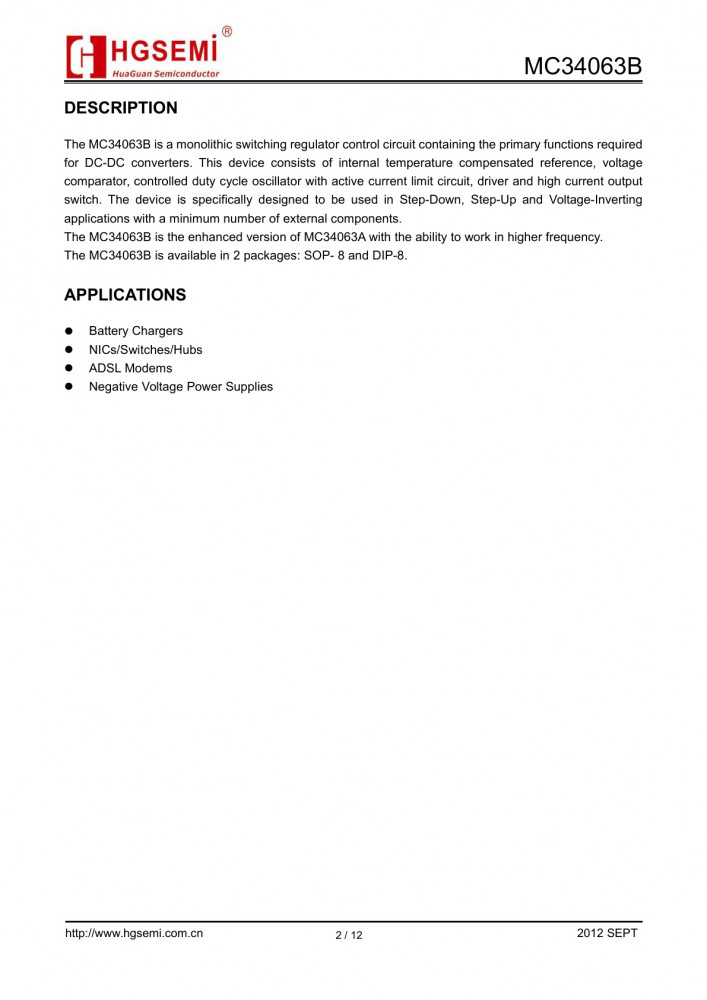 MC34063BM/TR datasheet page 2