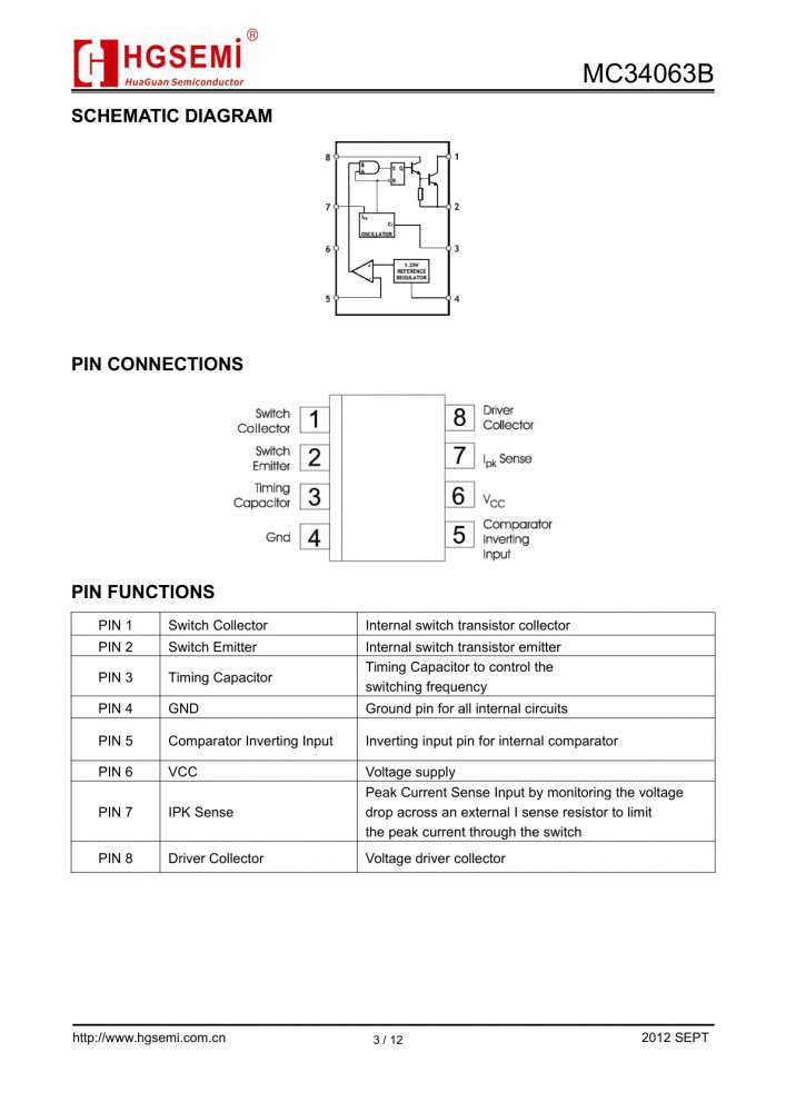 MC34063BM/TR datasheet page 3