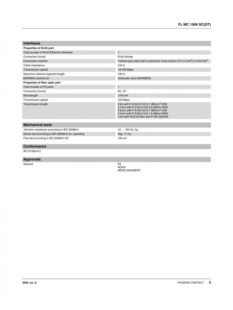 FL MC 1000 ST datasheet page 3