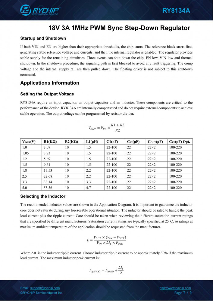 RY8134A datasheet page 7