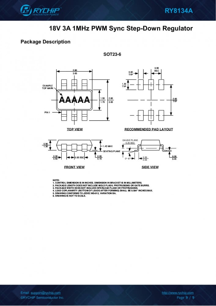 RY8134A datasheet page 9