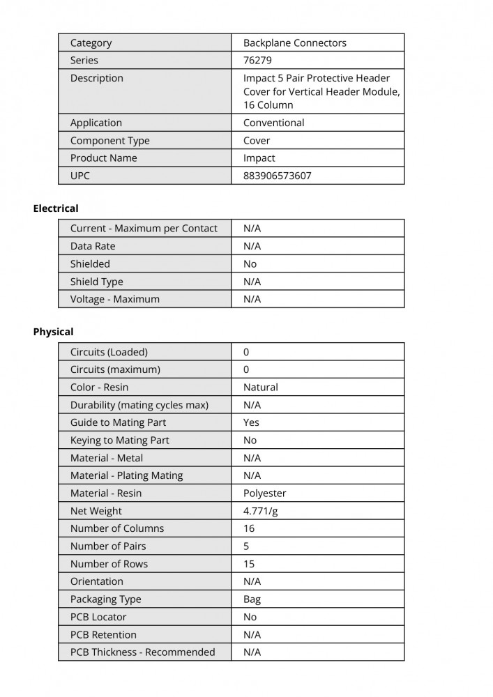 Product document image 2 for MOLEX 762790516