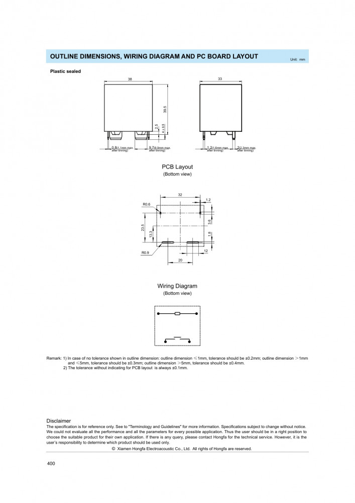 HF167F datasheet page 4