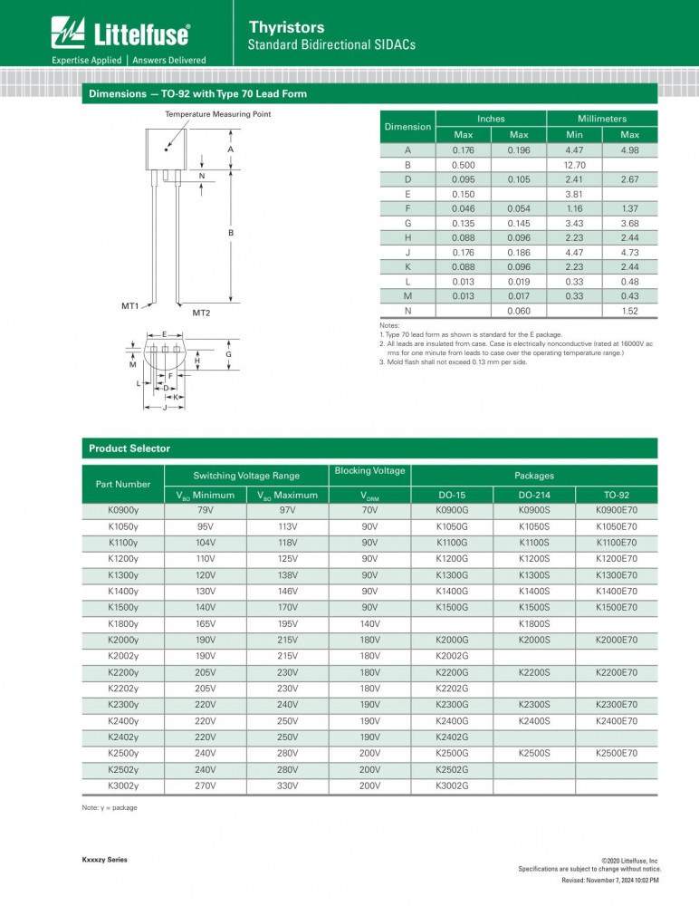 K2500G SIDAC datasheet page 8