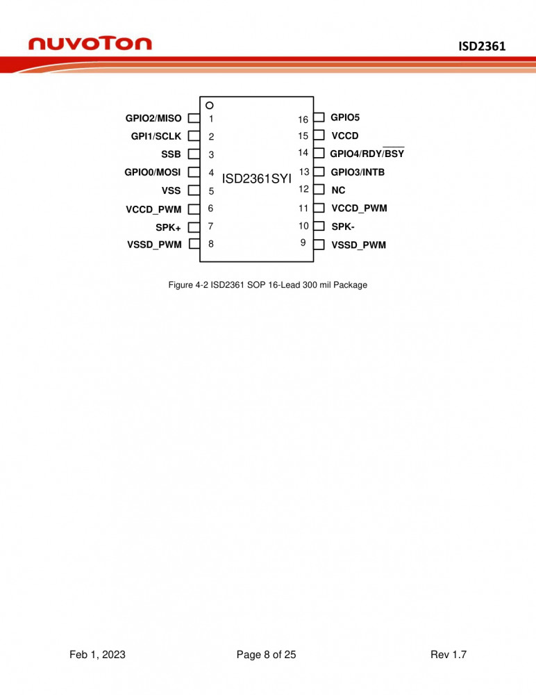 ISD2361 datasheet page 8