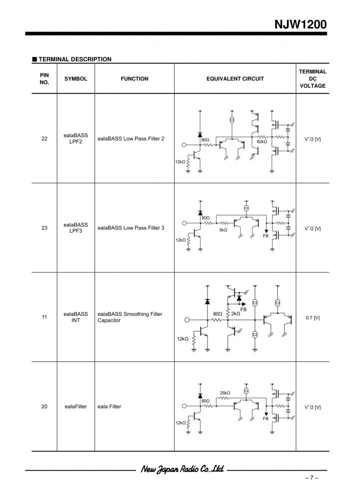 NJW1200 technical document page 7