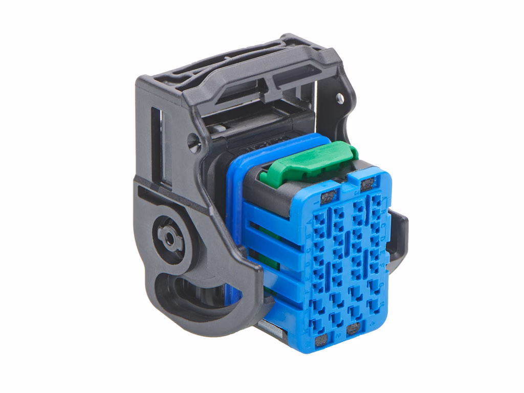 .635mm, 1.50mm, CMC Receptacle, 32 Circuits, Left Wire Output, Blue Coding, Mat Sealed for sale