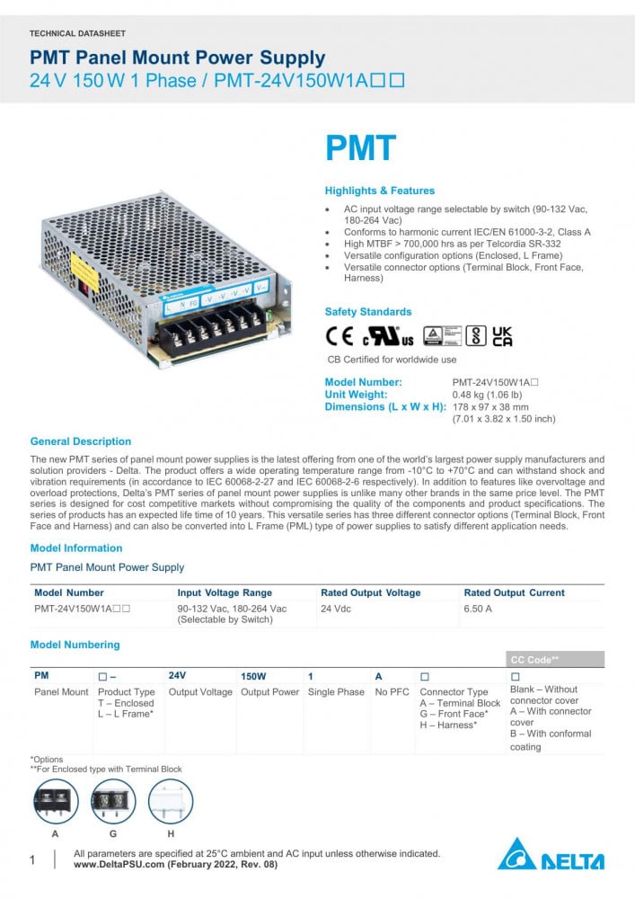 PMT-24V150W1AG datasheet page 1