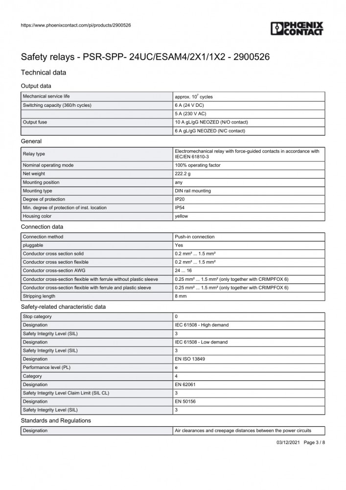 Phoenix Contact 2900526 technical document page 3