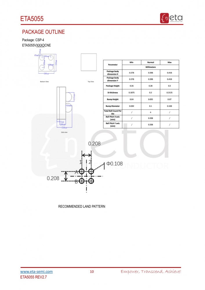 ETA5055 datasheet page 10