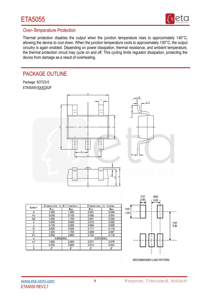 ETA5055 datasheet page 9