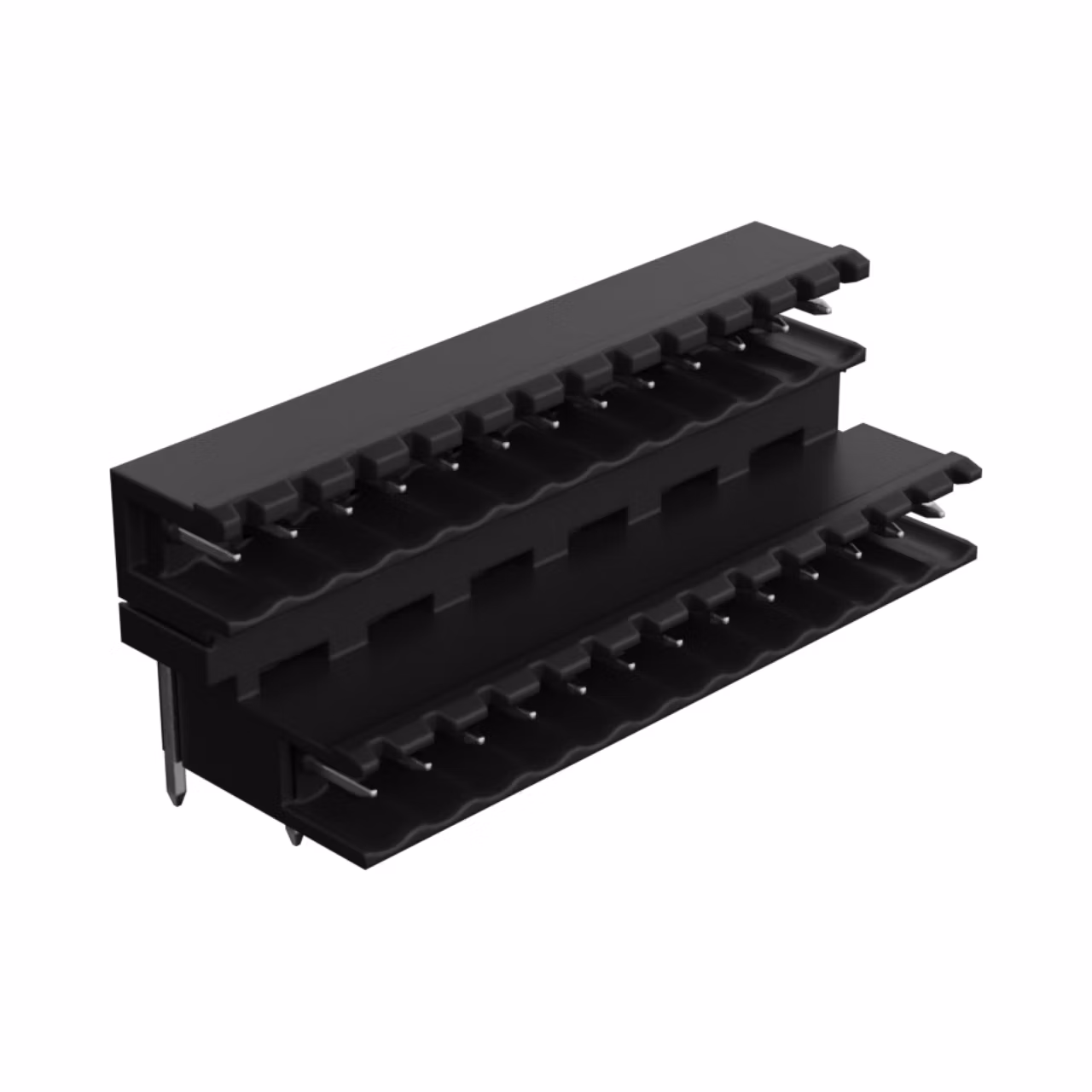 5.00mm Pitch Eurostyle Horizontal Dual Level PCB Header, Open Ends, 26 Circuits for sale