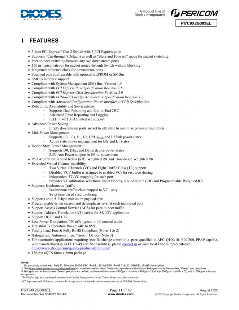 PI7C9X2G303ELBZXE datasheet page 10