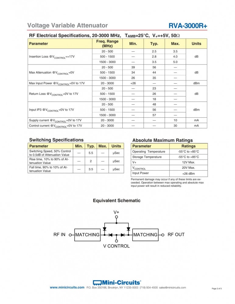 RVA-3000R+ technical document page 2