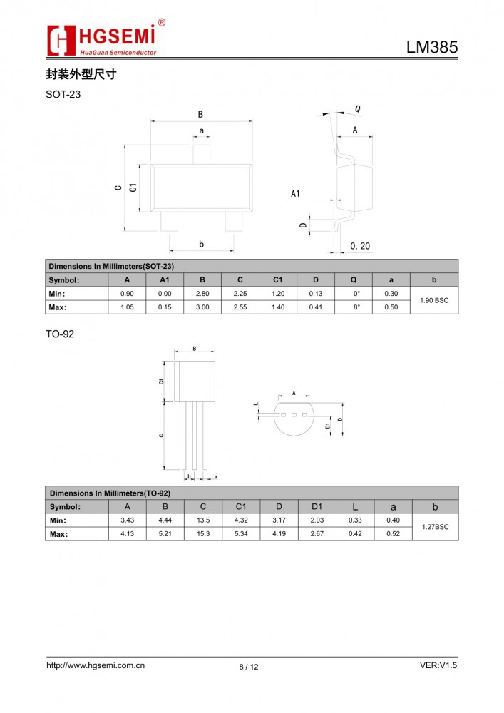 LM385 technical document page 8