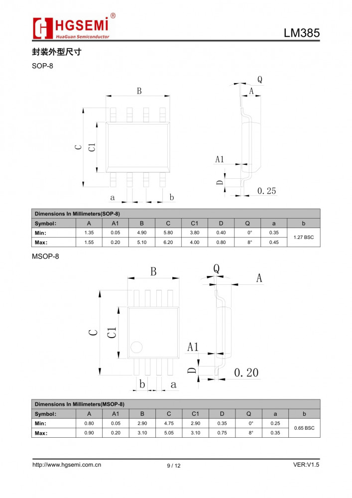 LM385 technical document page 9