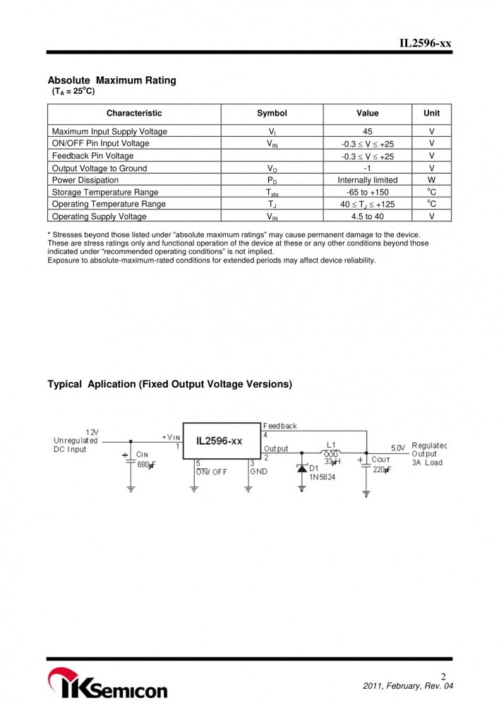 IL2596 datasheet page 2