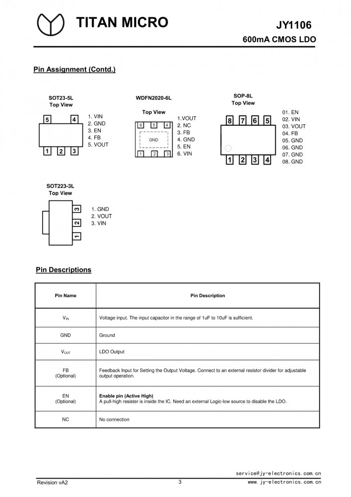 JY1106 datasheet page 3