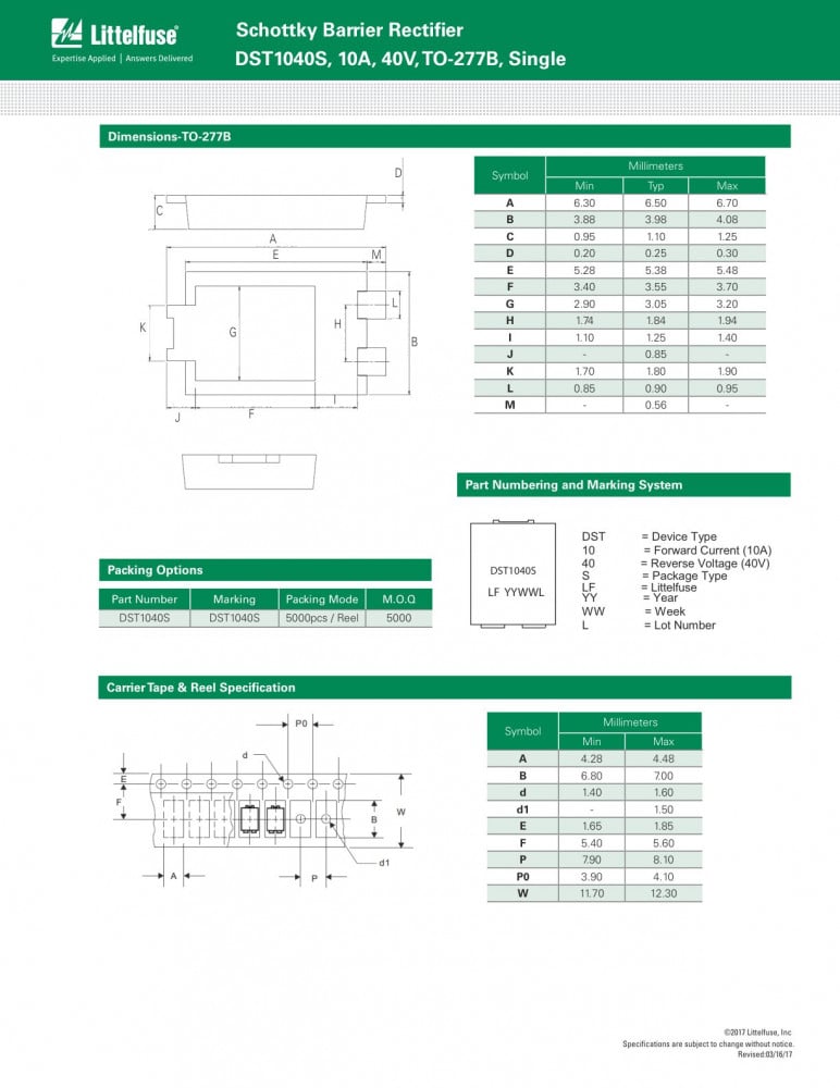 DST1040S datasheet page 3