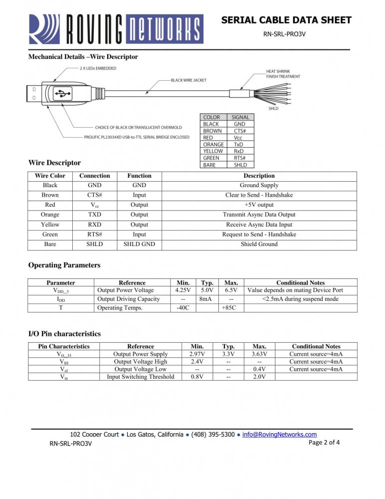 RN-SRL-PRO3V-BLK technical document page 2