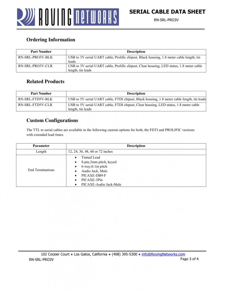RN-SRL-PRO3V-BLK technical document page 3
