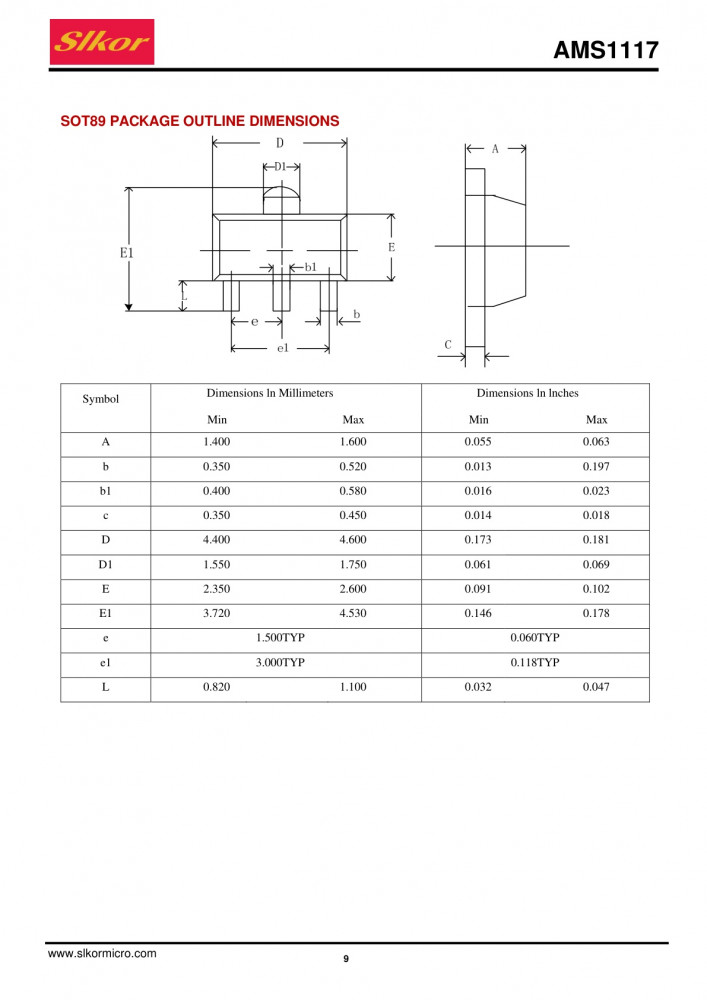 AMS1117 datasheet page 9