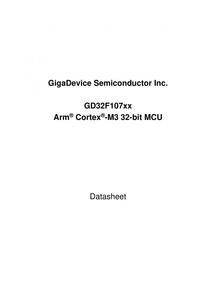 GD32F107xx datasheet page 1