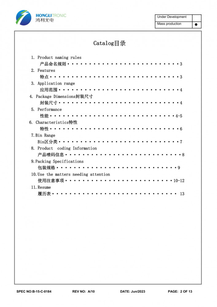 HL-LM002H384W specification page 2