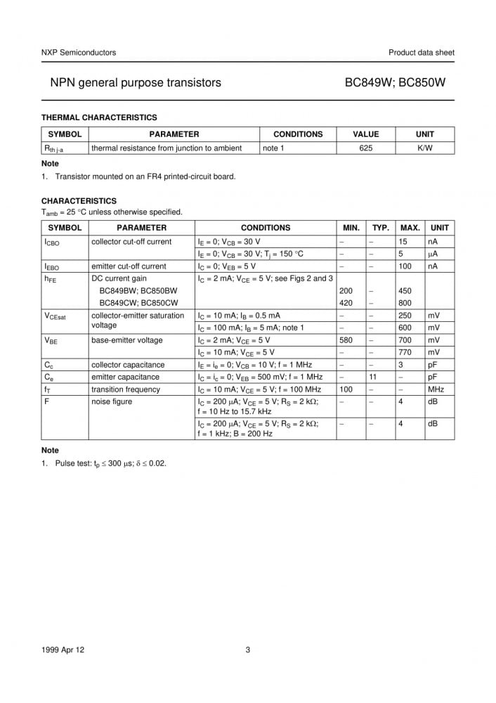 BC850CW datasheet page 4