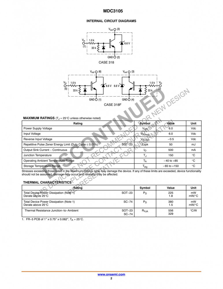 MDC3105 technical document page 2