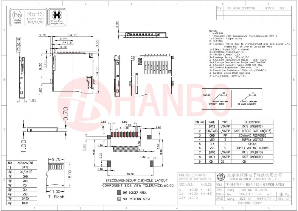 TF-012R technical document preview