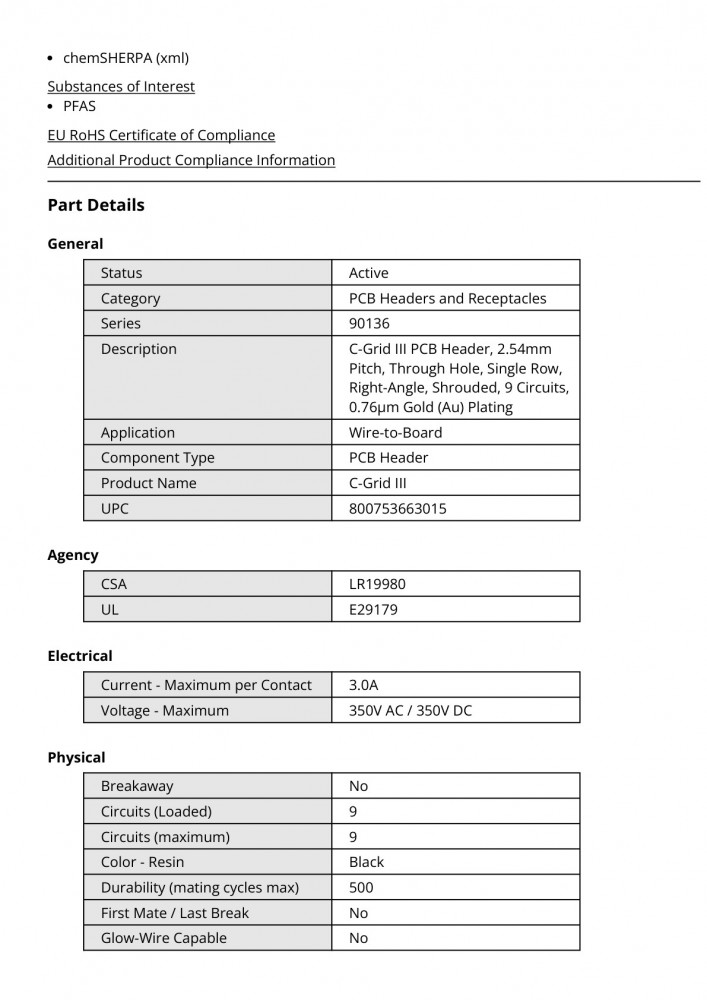 MOLEX 901362309 technical document image, page 2