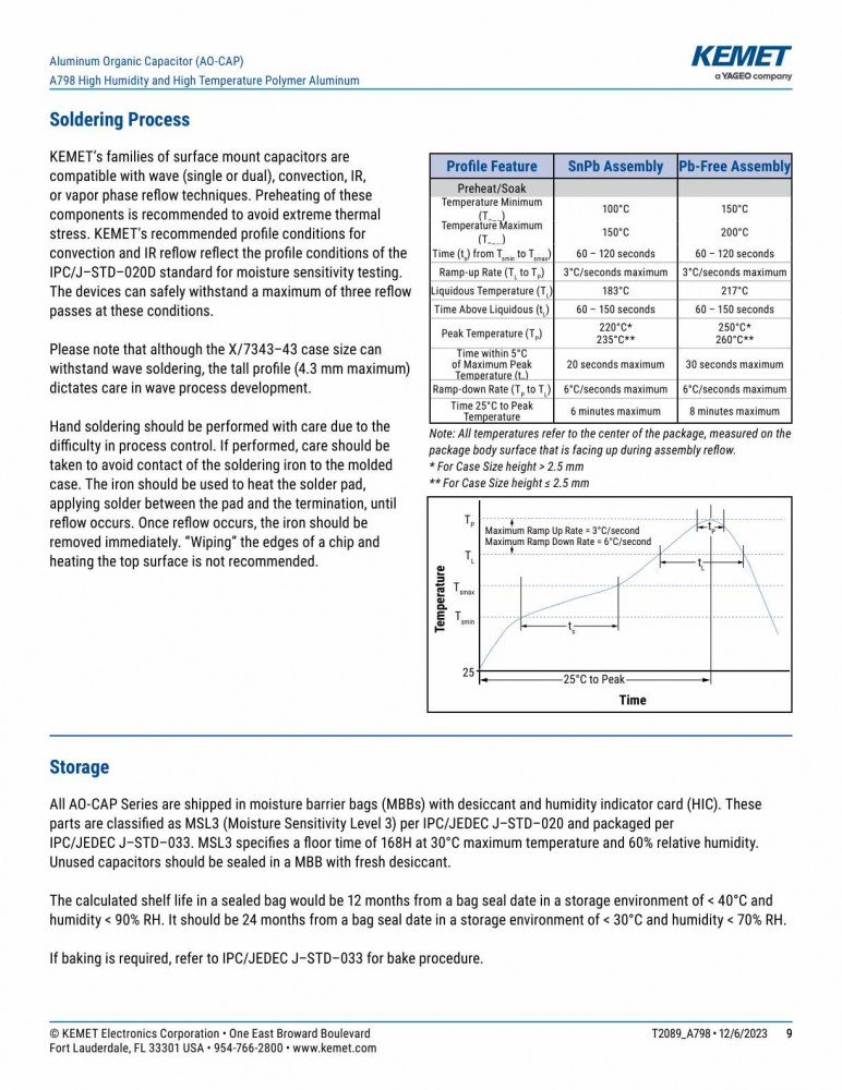 KEMET A798 datasheet page 9