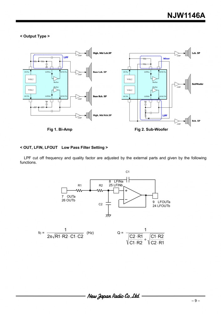 NJW1146A datasheet page 9