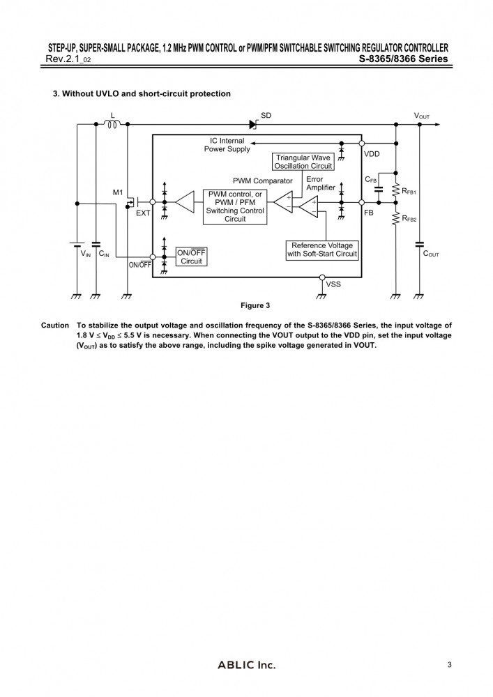 ABLIC S-8365/8366 datasheet page 3