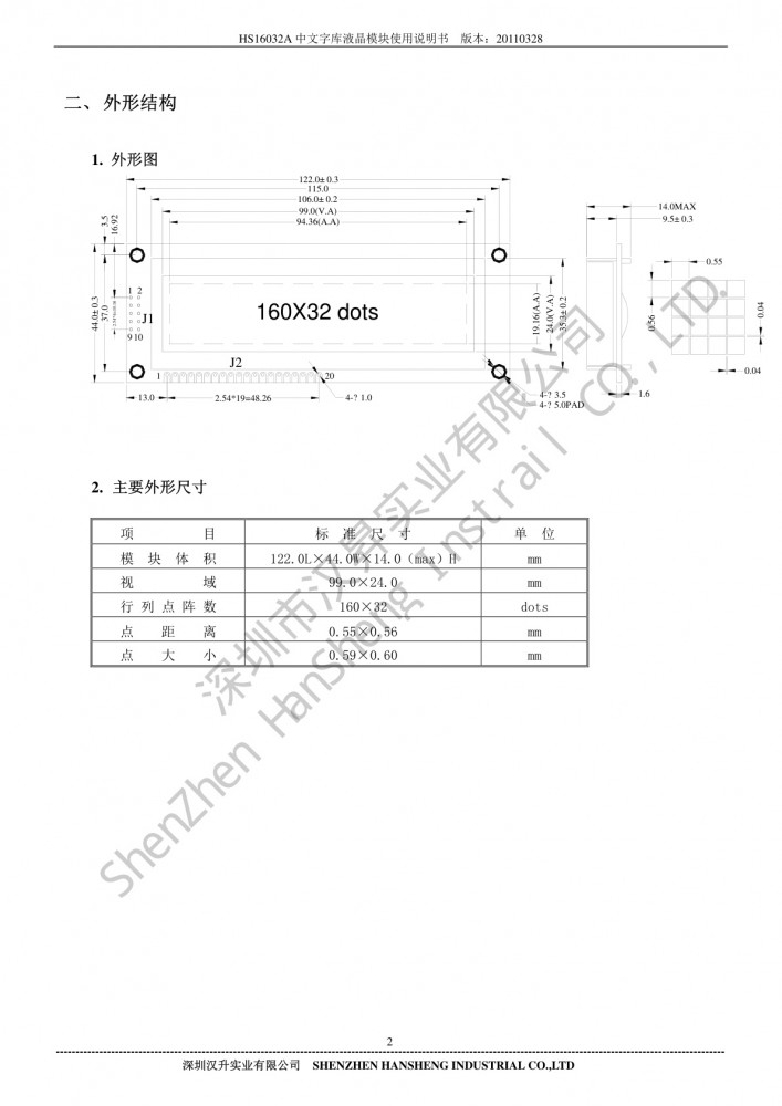 HS16032A datasheet page 3