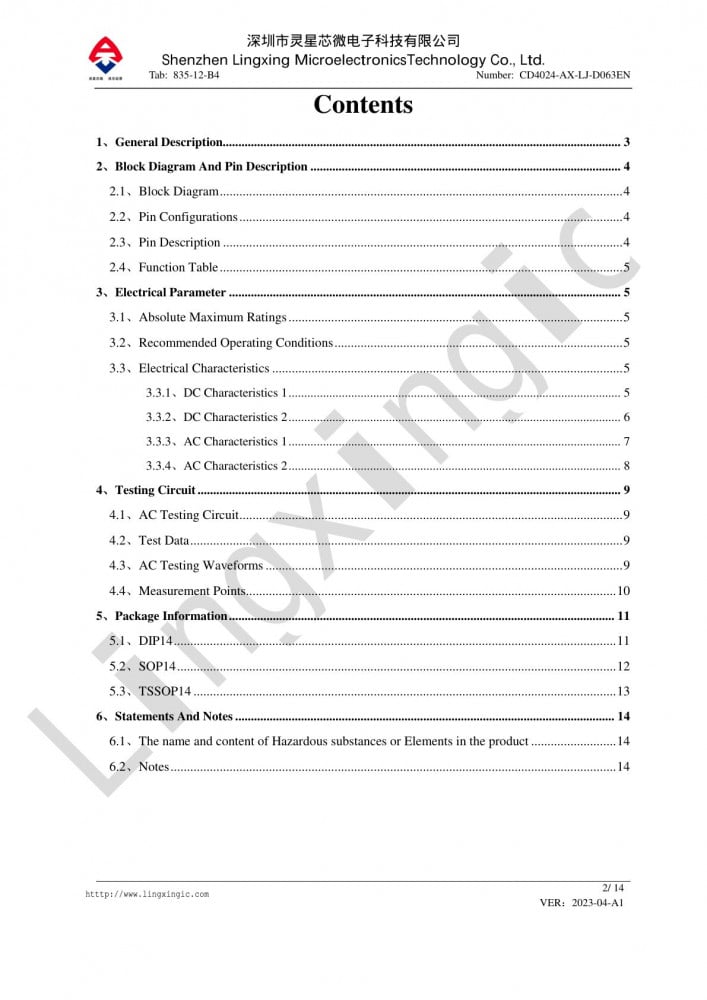 CD4024 datasheet page 2