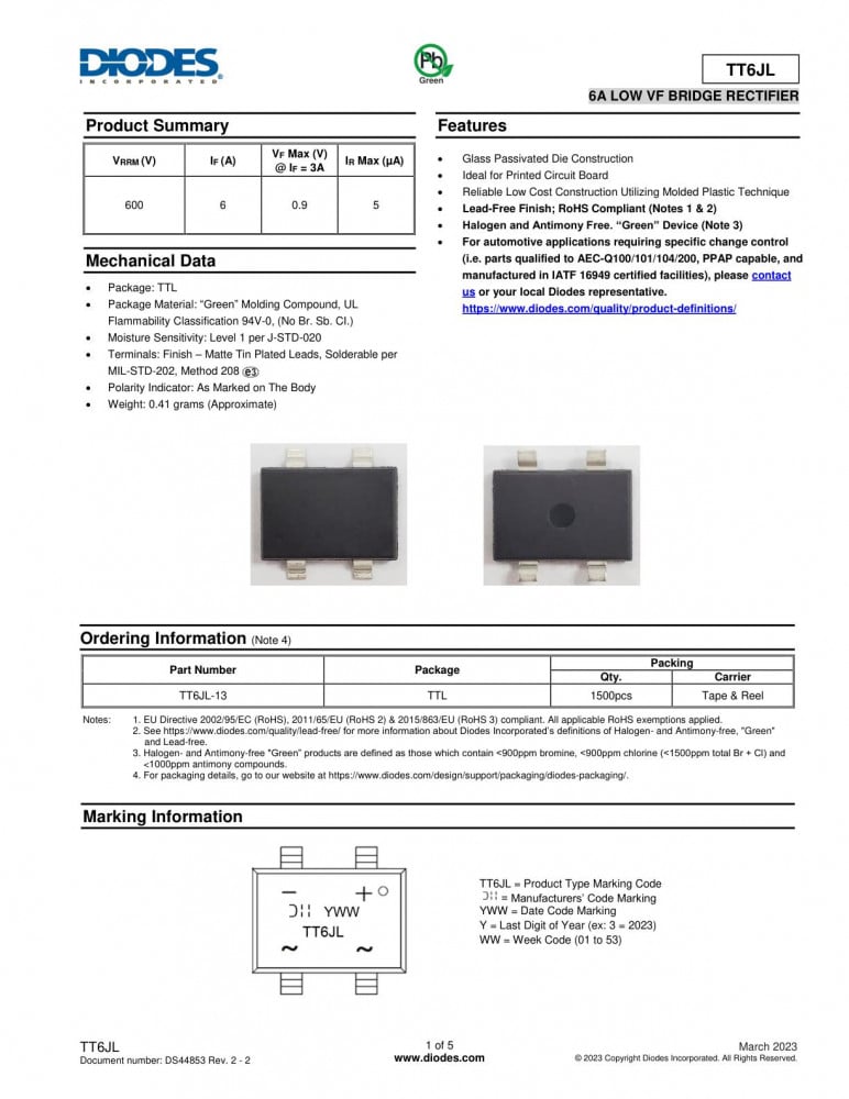 TT6JL-13 datasheet page 1
