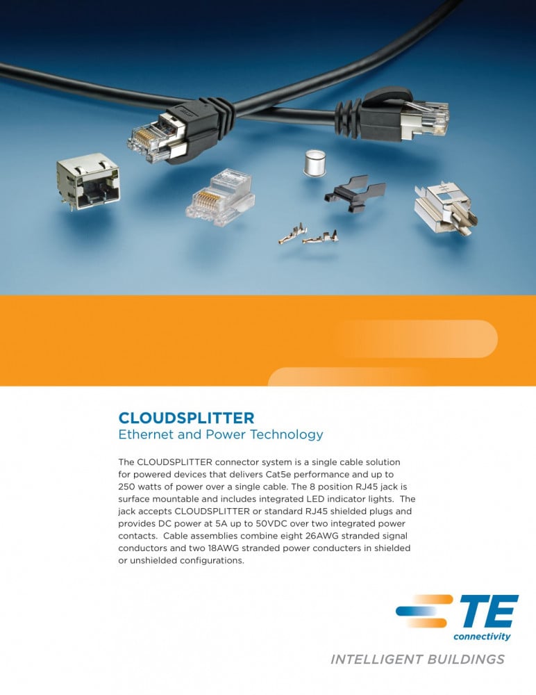 TE CLOUDSPLITTER product document page 1