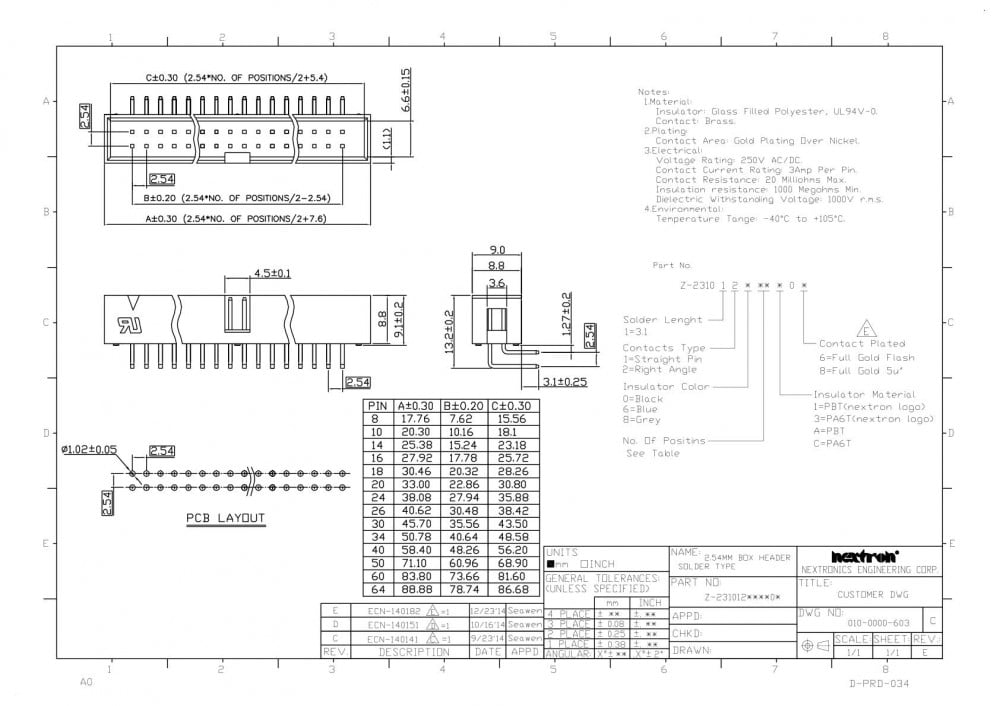 Nextron Z-231012834106 technical document page
