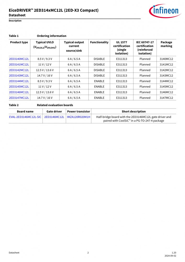 2ED3144MC12LXUMA1 datasheet page 2
