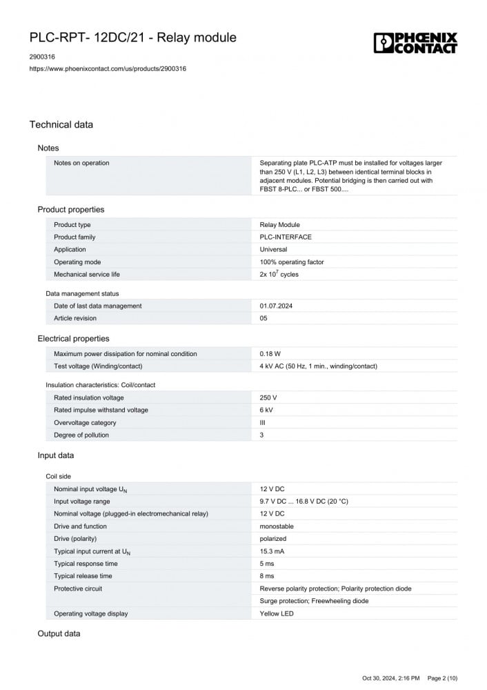 2900316 technical document page 2