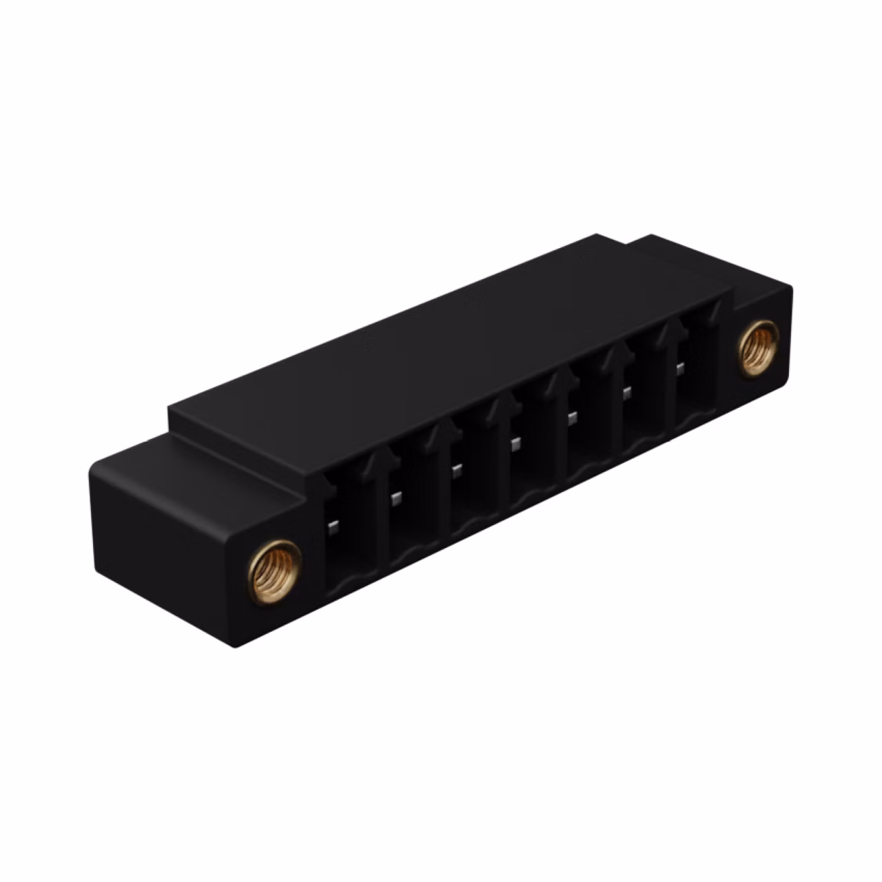 3.81mm Pitch Eurostyle Right-Angle PCB Header, with Threaded Retention Inserts, 7 Circuits for sale
